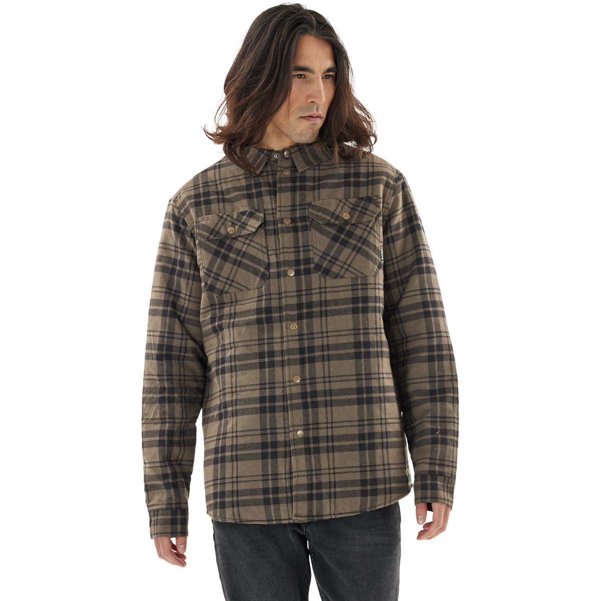 Whistler Tauron Quiltet Herre Skjorte, grøn/sort – hellisen-outdoor